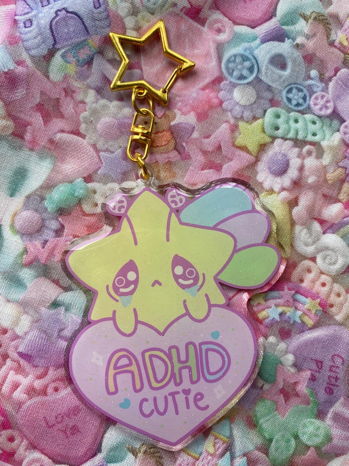 Twinkle ADHD Cutie Keychain, Kawaii Keychain, Cute Keychain, Animal ...