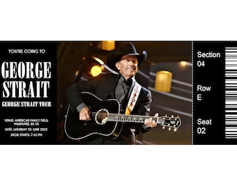 Surprise George Strait Concert Ticket - Etsy