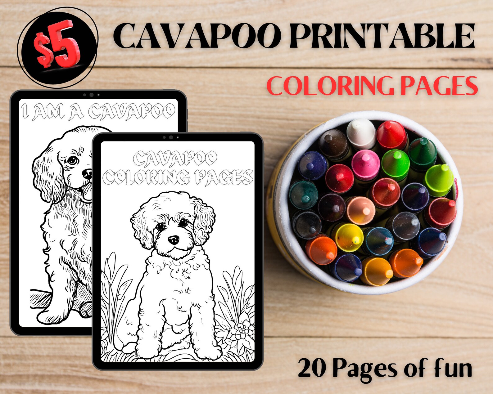 Printable Cavapoo Coloring Book; Printable Cavapoo Coloring Pages ...