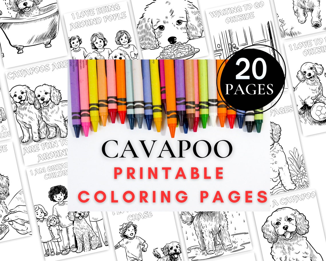 Printable Cavapoo Coloring Book; Printable Cavapoo Coloring Pages ...