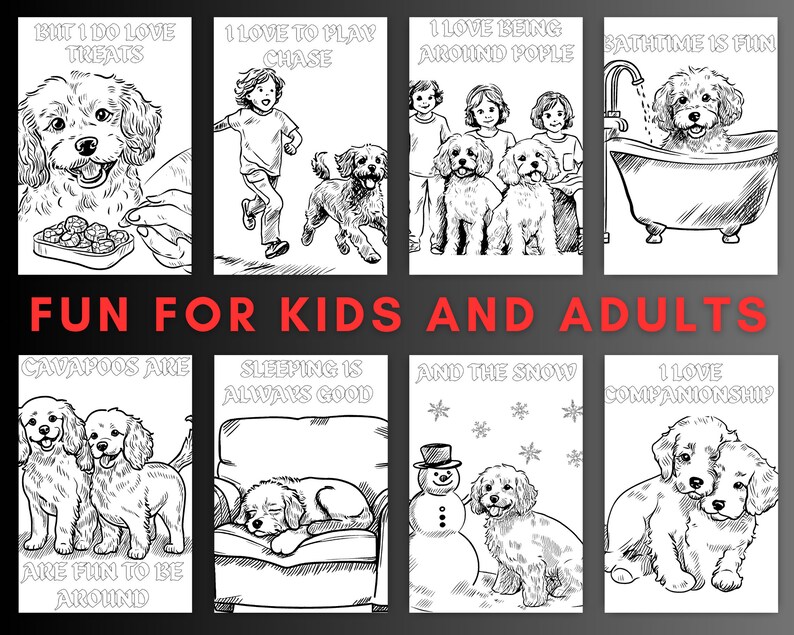 Printable Cavapoo Coloring Book; Printable Cavapoo Coloring Pages ...