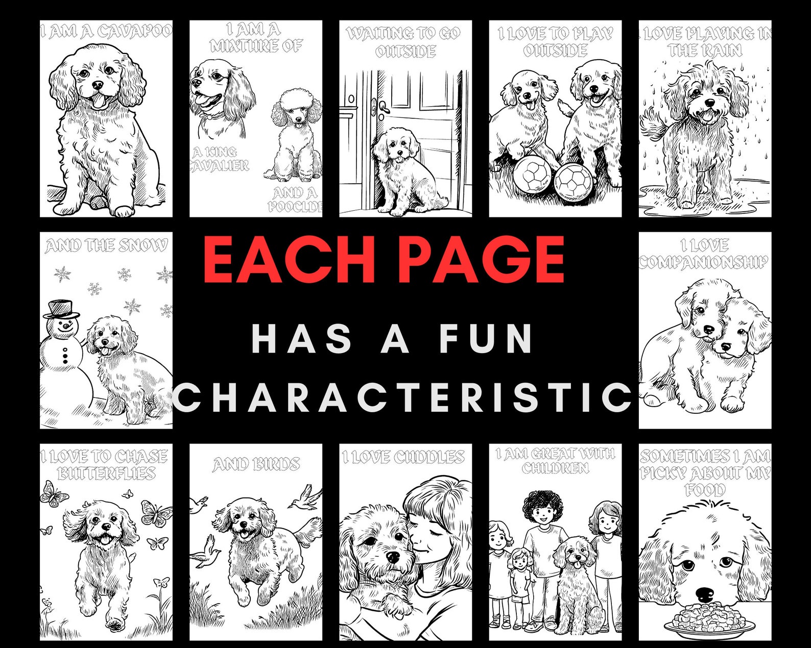 Printable Cavapoo Coloring Book; Printable Cavapoo Coloring Pages ...