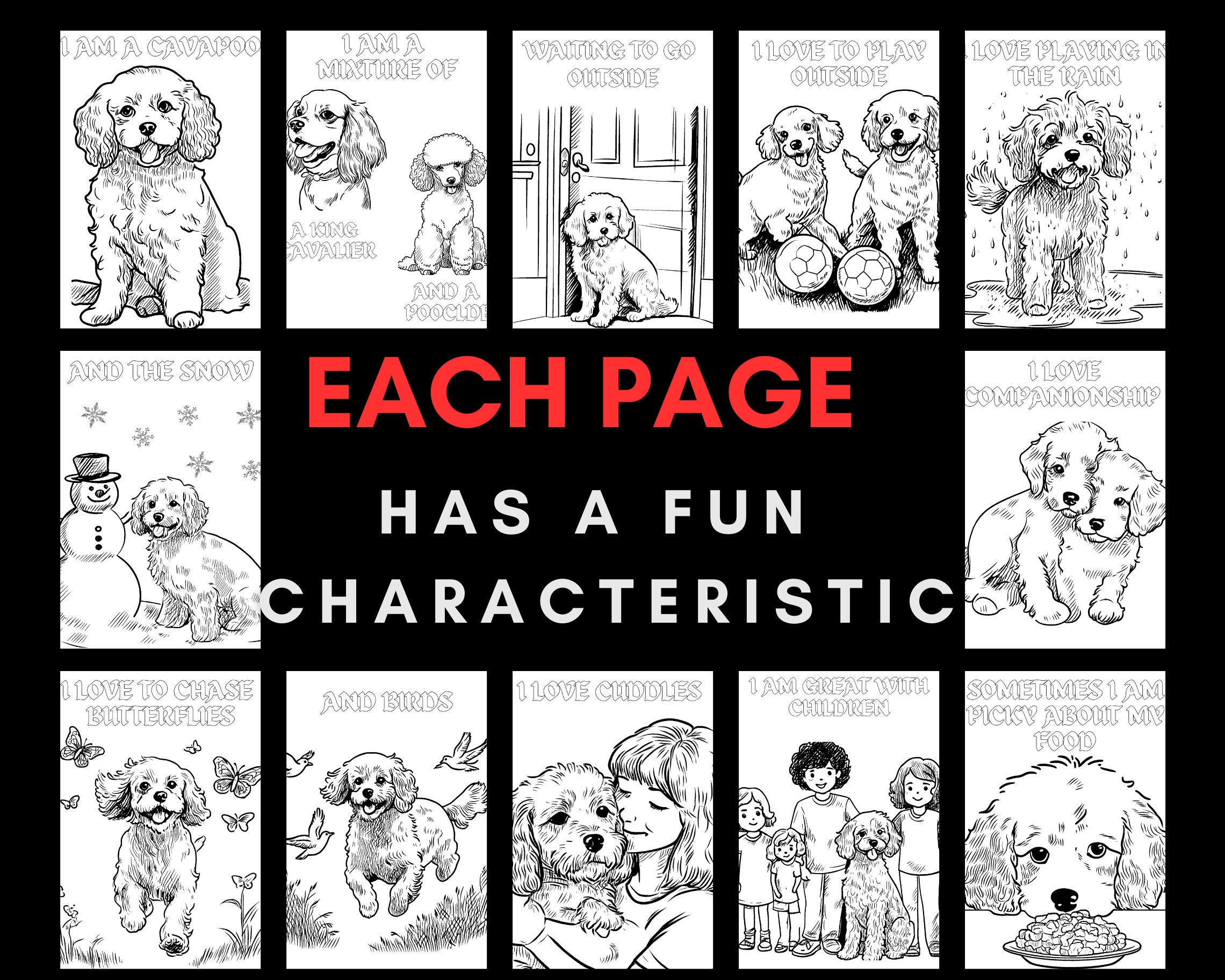 Printable Cavapoo Coloring Book; Printable Cavapoo Coloring Pages ...