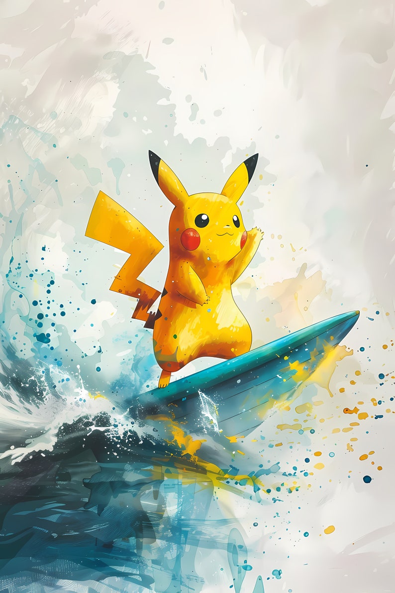 Pikachu: Printable Wall Art - Etsy