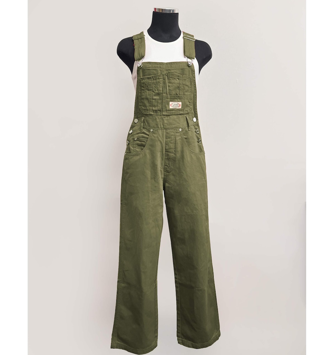 Womens Retro-inspired Twill Cotton Dungaree Utility Artist Gardener ...