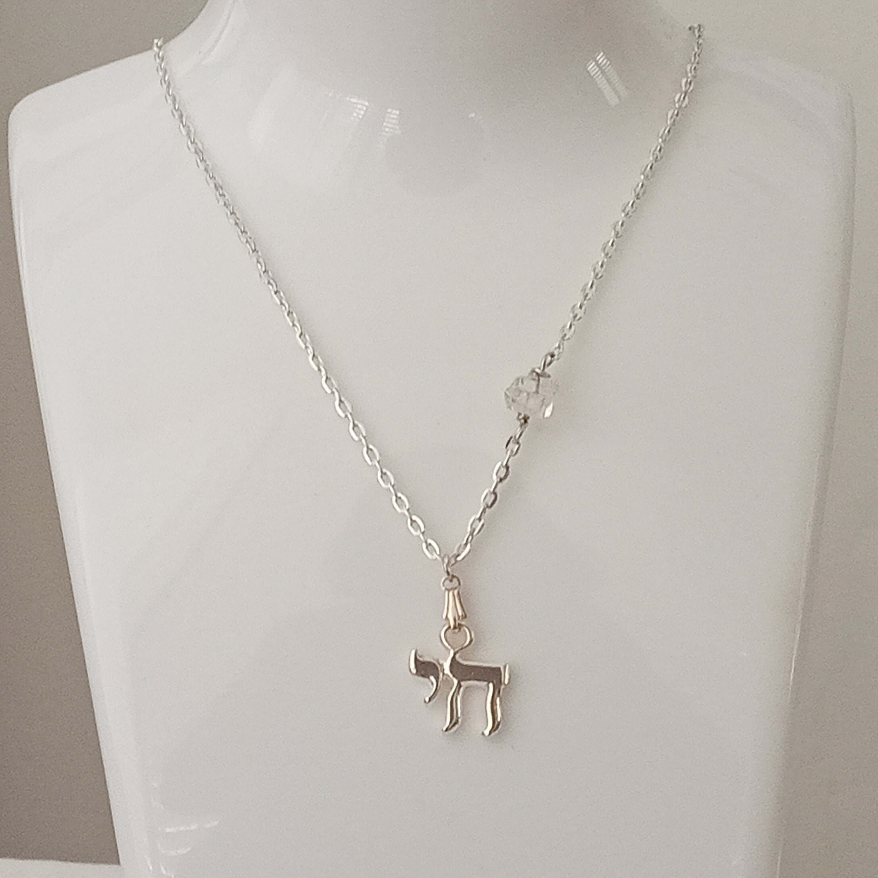 Jewish Chai Pendant Symbol From Israel. Silver Plated Short - Etsy UK