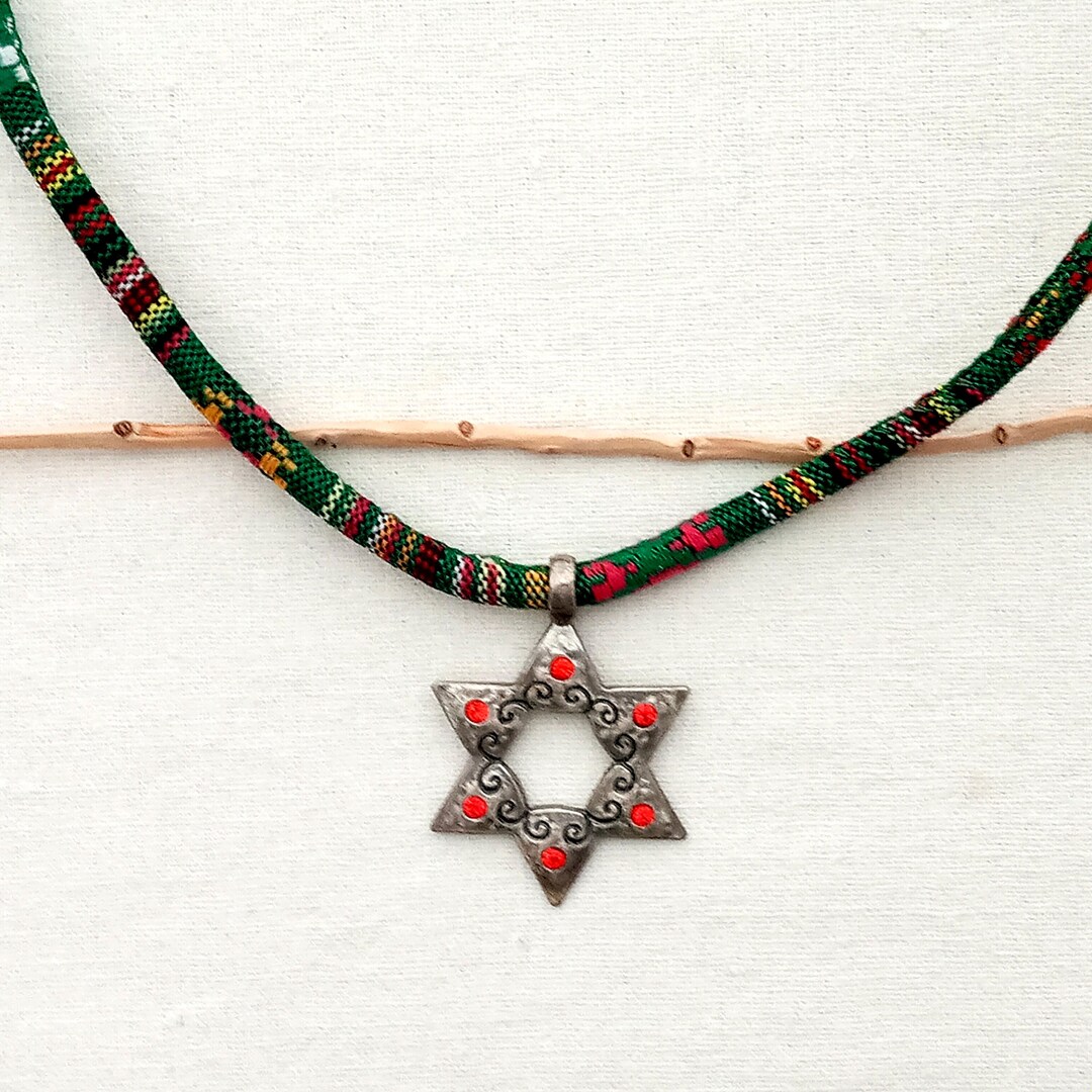 Israel Jewelry. Jewish Symbol Star of David Simple Rope Pendant for Him ...