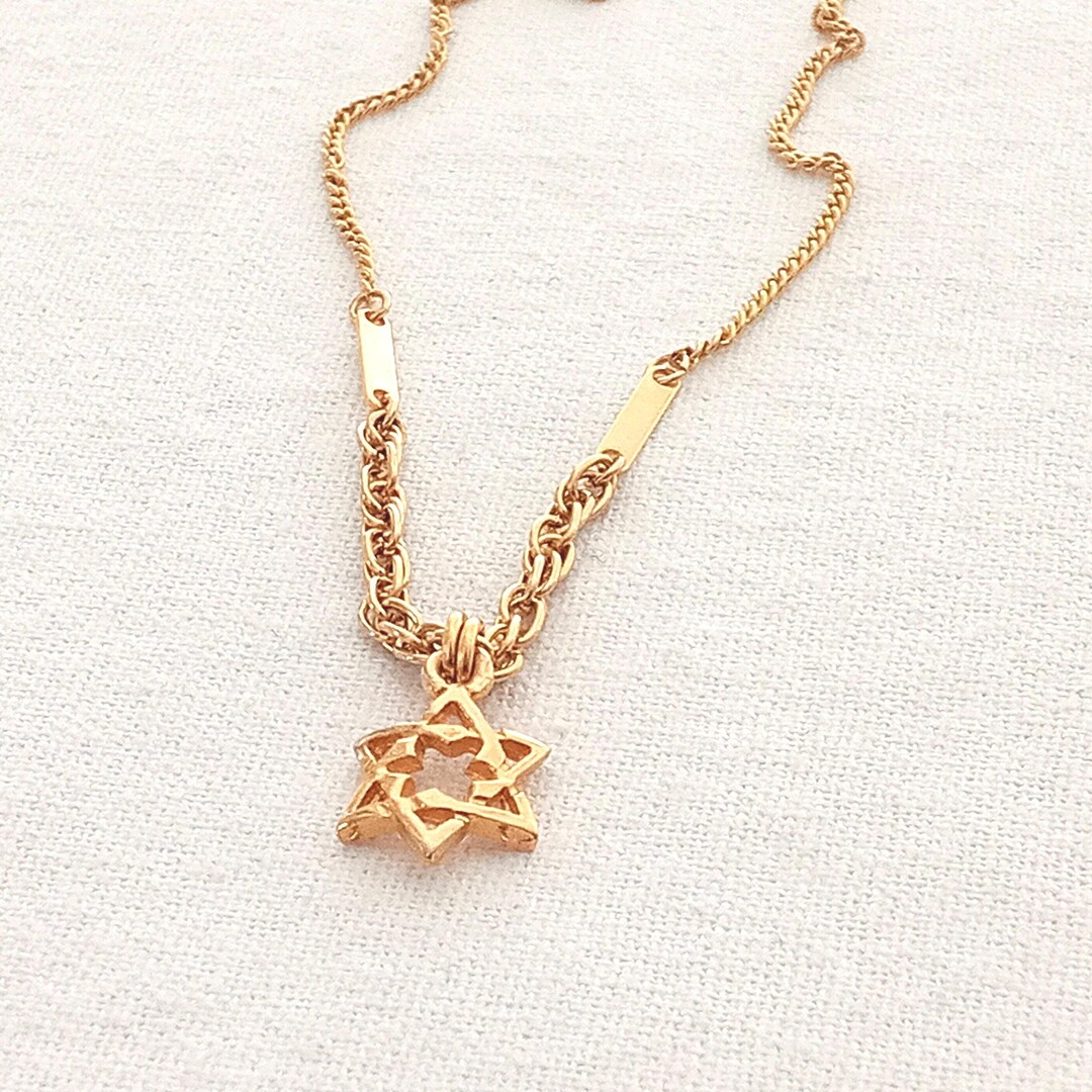Jewish Jewelry. Star of David Kabbalah Gold Talisman Pendant. Israel ...