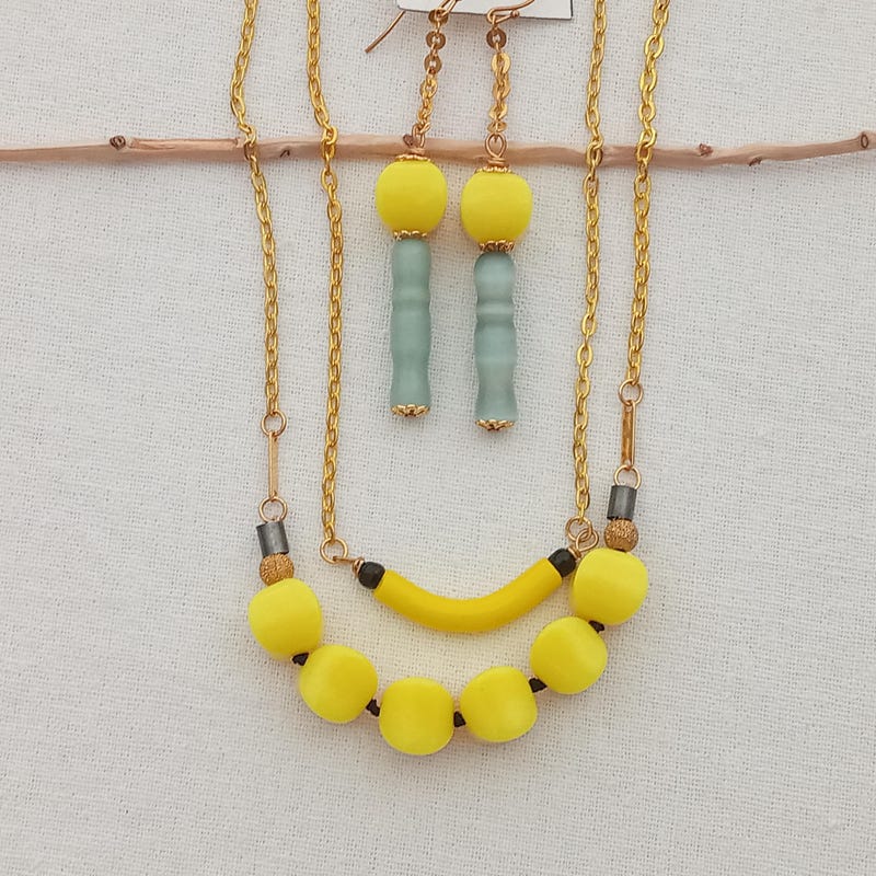 Yellow Jewelry - Etsy