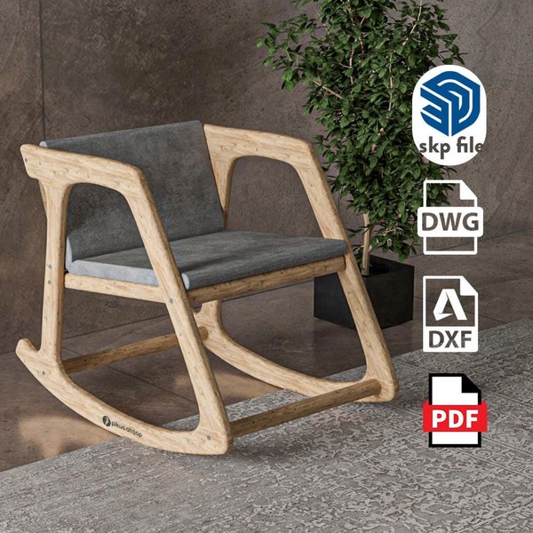 Rocking Chair Dxf - Etsy