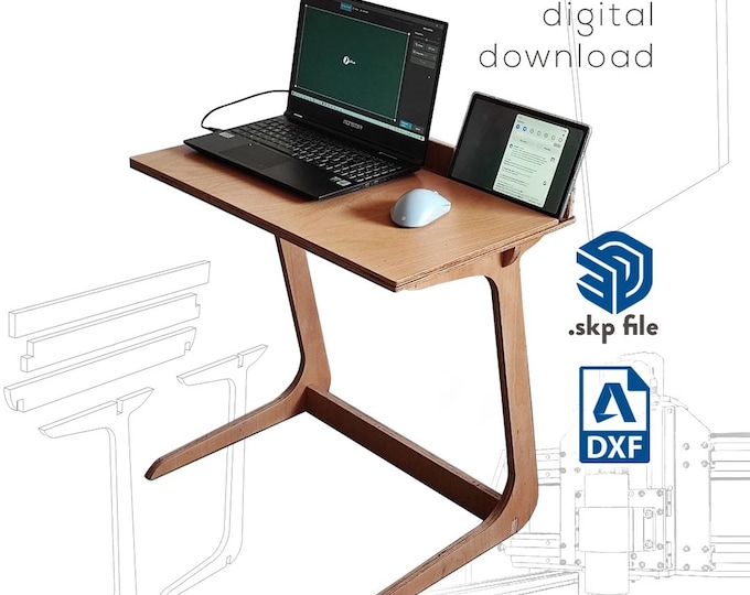 Wooden Coffee Table Digital Download, Wood Laptop Desk Dxf,portable ...