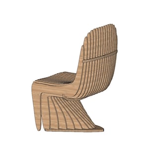 Parametric Chair Design, DXF File, Cnc Cut, Plywood Chair, Custom ...