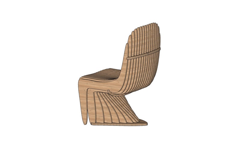 Parametric Chair Design, DXF File, Cnc Cut, Plywood Chair, Custom ...