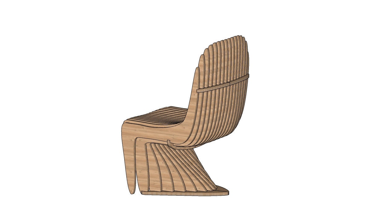 Parametric Chair Design Dxf File Cnc Cut Plywood Chair Custom Furniture Etsy
