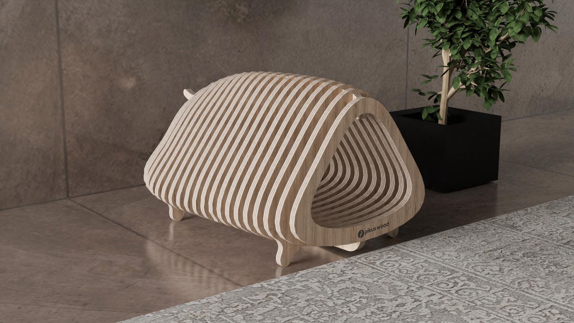 Parametric Cat House DXF File: CNC Plywood Design (digital Download) - Etsy