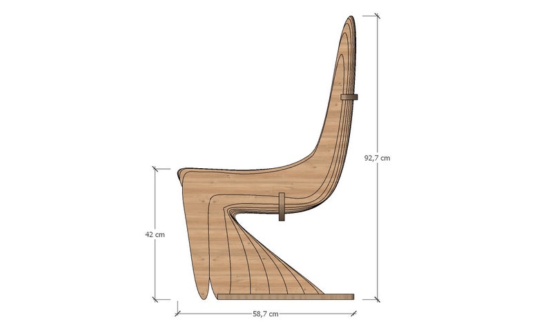 Parametric Chair Design, DXF File, Cnc Cut, Plywood Chair, Custom ...