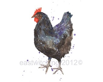 Rustic Chicken Art | Etsy