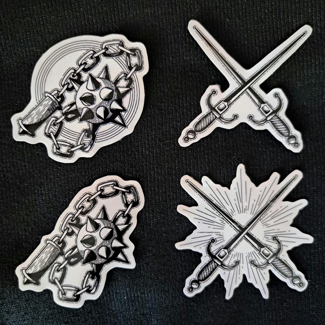 Weapons Sticker Pack | Sword Sticker | Morningstar Sticker | Flail ...