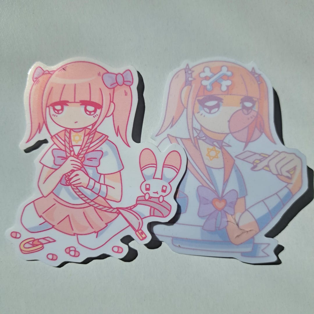 Menhera Chan Sticker | Yami Kawaii Sticker | Sickly Cute Sticker - Etsy