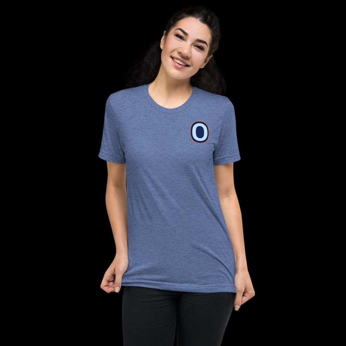 The Outfield O Letter Logo T-shirt, Triblend Iconic Soft Blue Tee - Etsy
