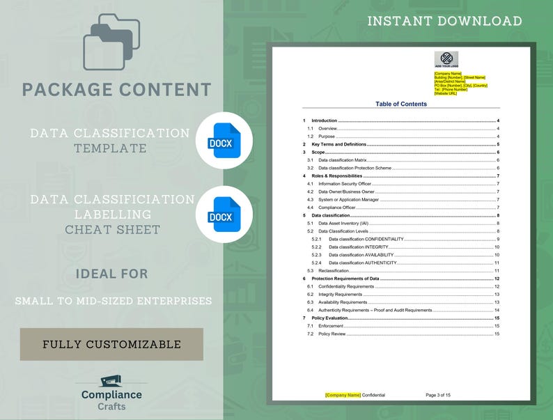 Data Classification Policy Template | ISO 27001 Compliance ...