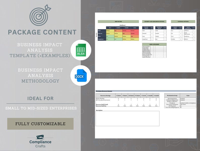 Business Impact Analysis Template | ISO 22301 Compliant | RTO and RPO ...