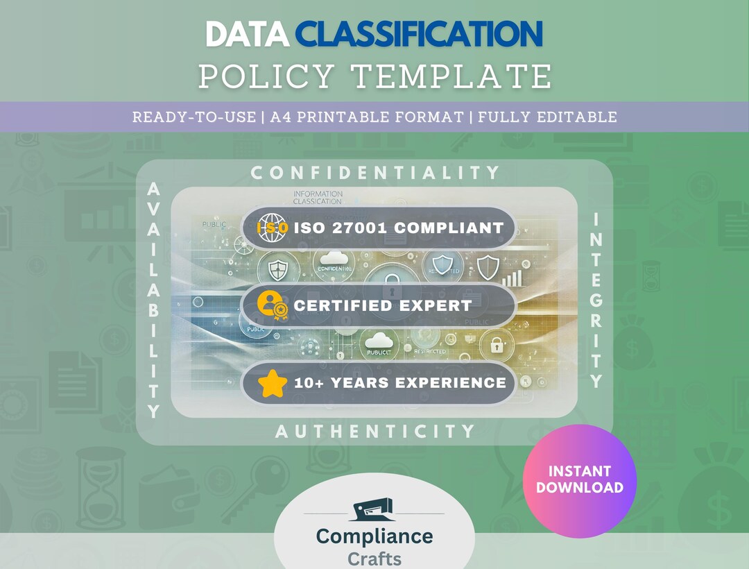 Data Classification Policy Template | ISO 27001 Compliance ...