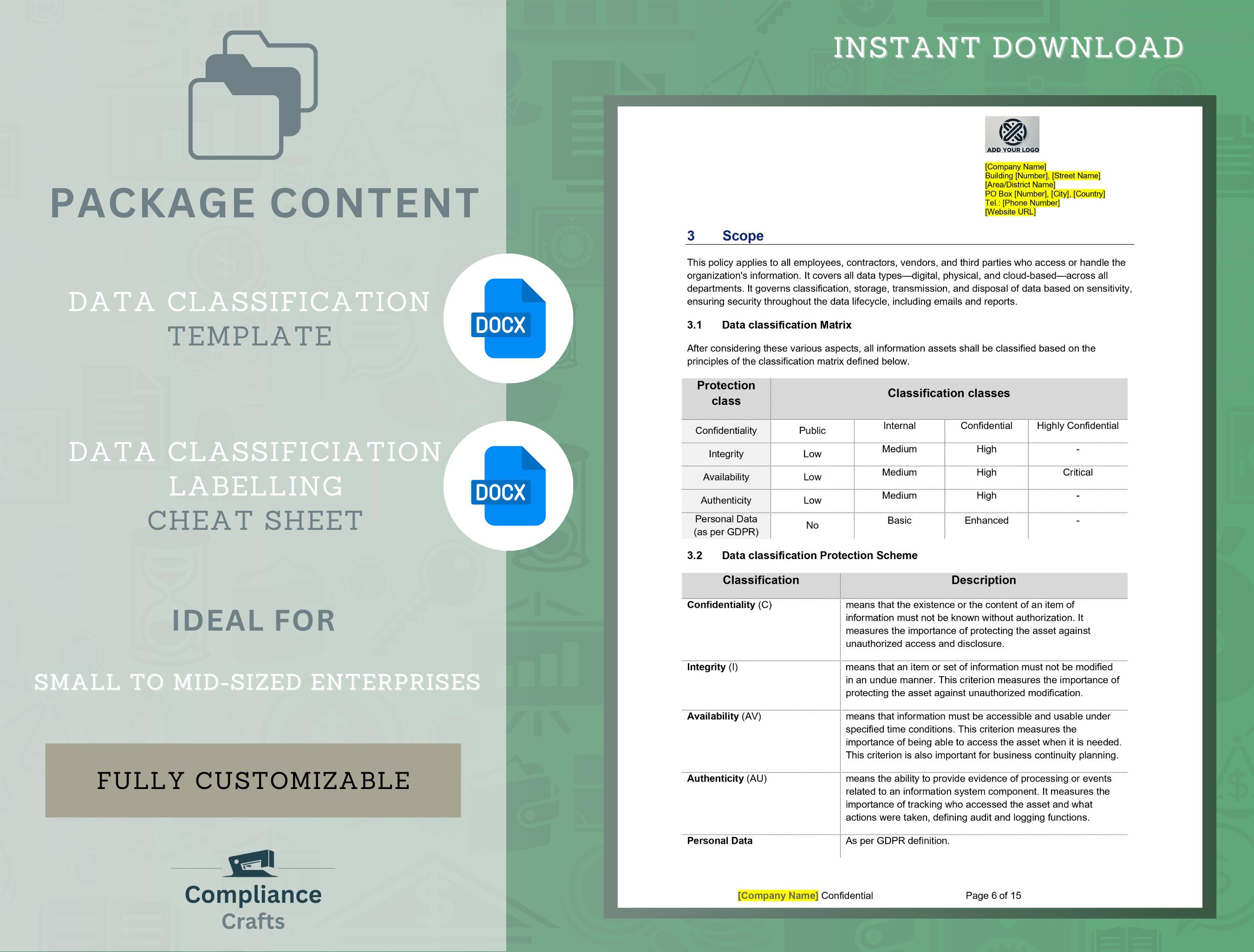 Data Classification Policy Template | ISO 27001 Compliance ...