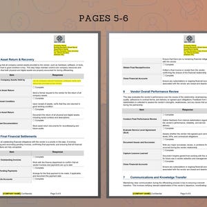 Vendor Offboarding Checklist Template | Risk Mitigation (DOCX) - Etsy