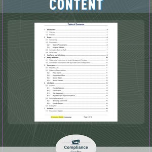 Vendor Management Policy Template – Outsourcing and Procurement, Third ...