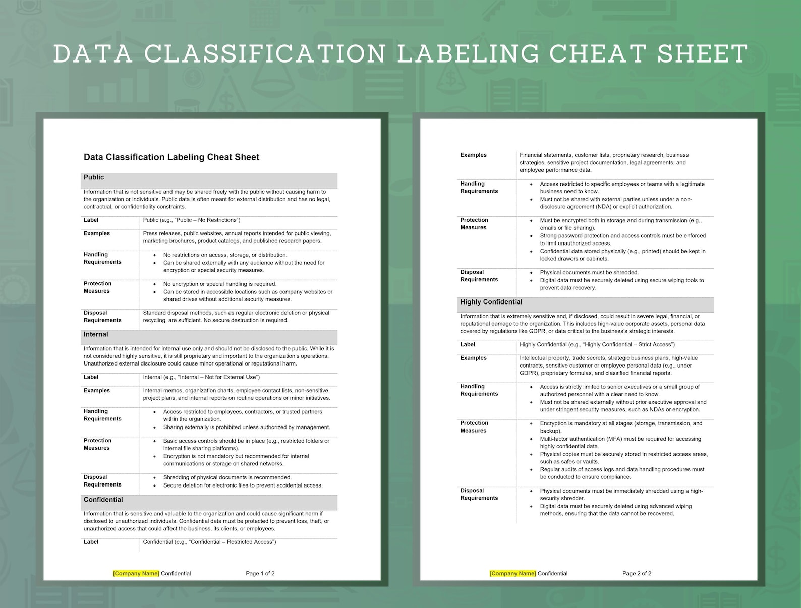 Data Classification Policy Template | ISO 27001 Compliance ...