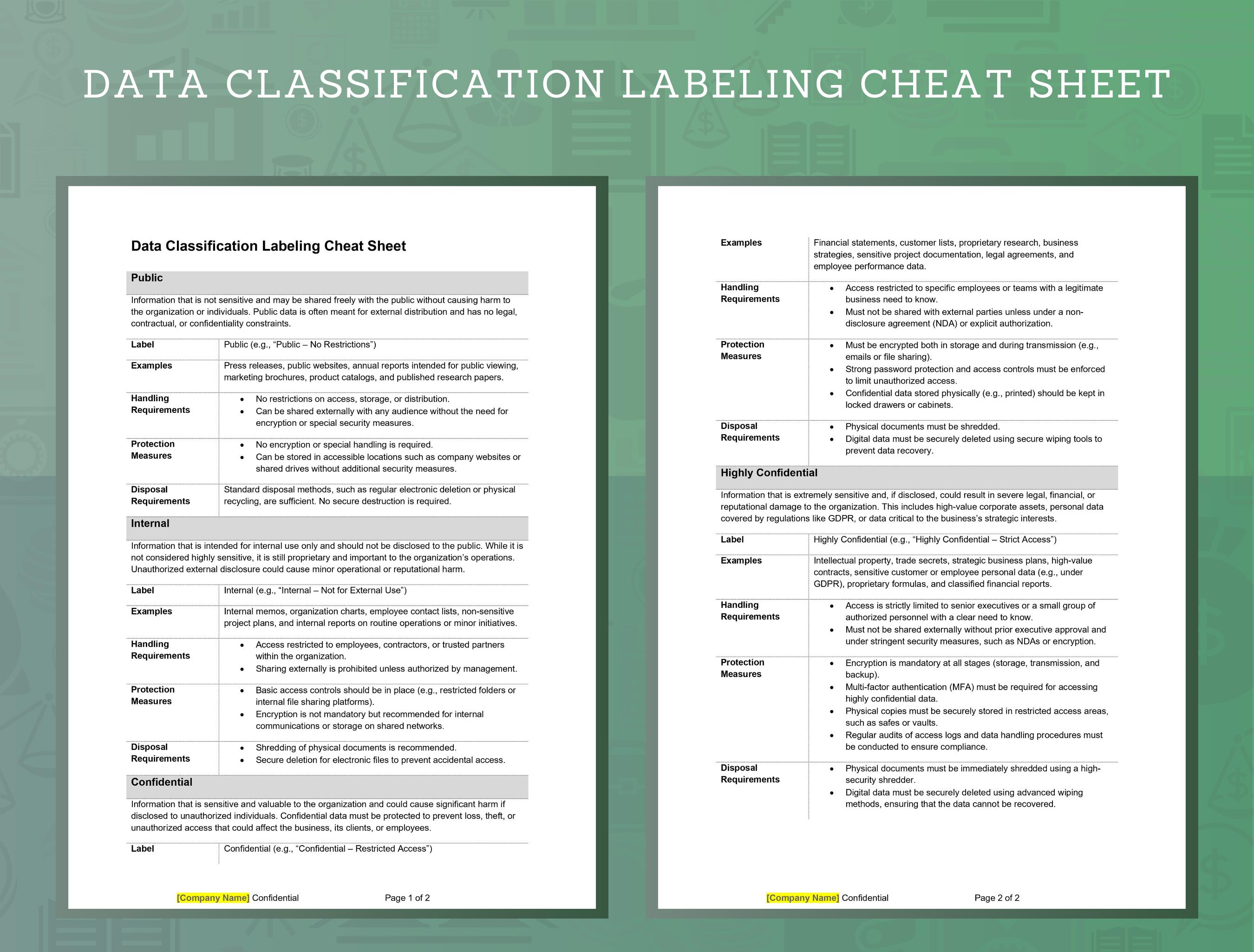 Data Classification Policy Template | ISO 27001 Compliance ...