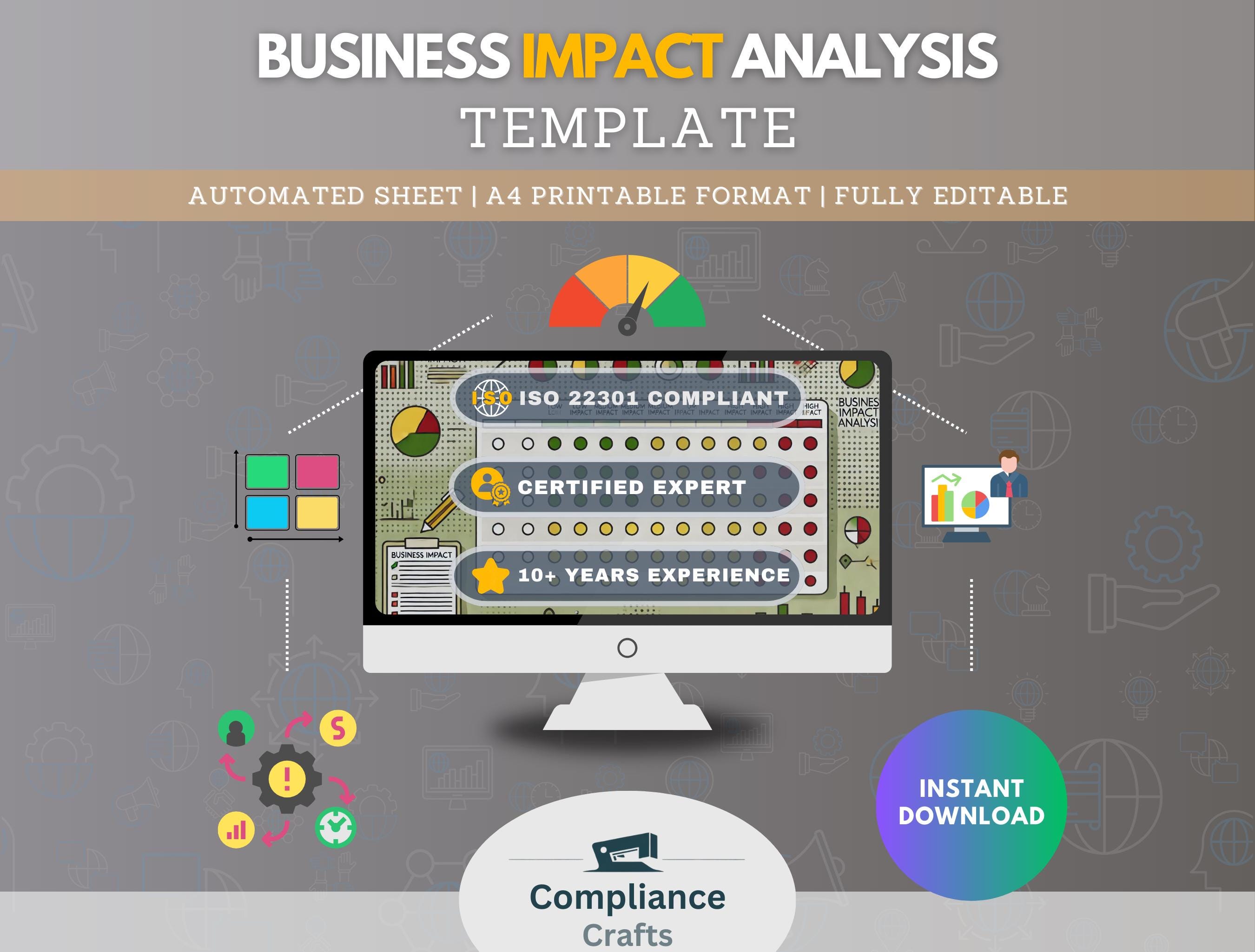 Business Impact Analysis Template | ISO 22301 Compliant | RTO and RPO ...