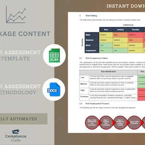 Risk Analysis Template | ISO 31000 Compliant | Risk Evaluation, Threat ...