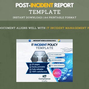 Post-incident Report Template | Root-cause Analysis (DOCX) - Etsy