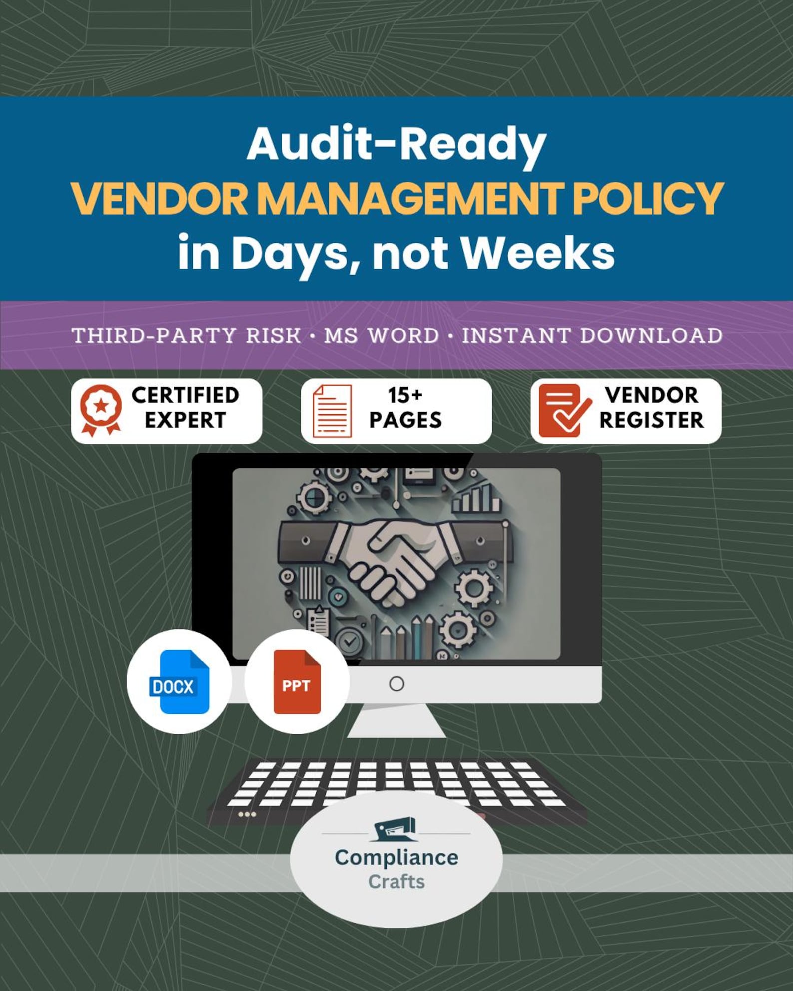 Vendor Management Policy Template – Outsourcing and Procurement, Third ...