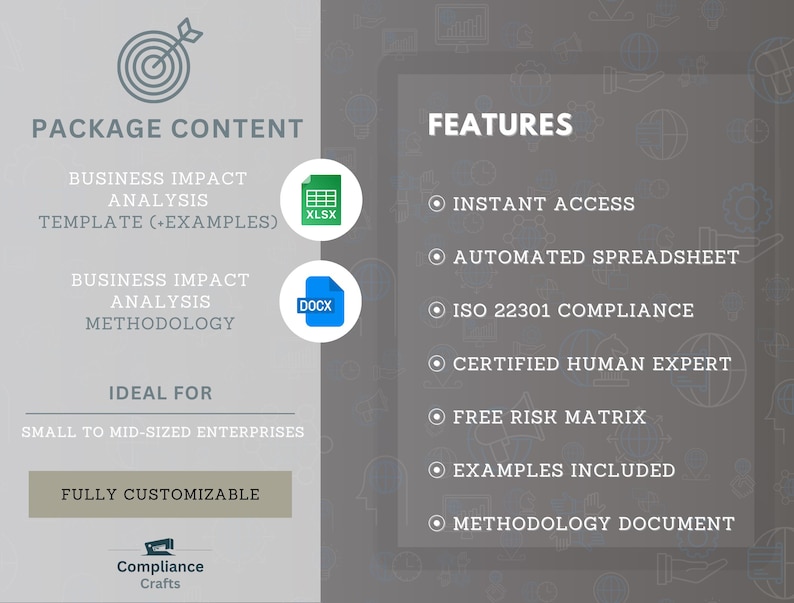Business Impact Analysis Template | ISO 22301 Compliant | RTO and RPO ...