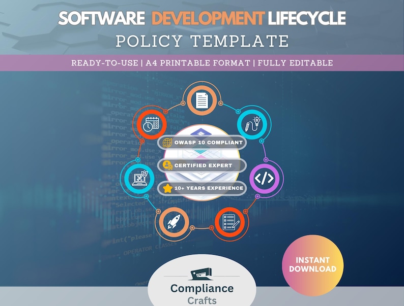 SDLC Policy Template | Software Development Life Cycle | OWASP Top 10 | NIST Compliance | Risk ...