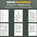 Vendor Management Policy Template | Outsourcing & Procurement | Vendor ...