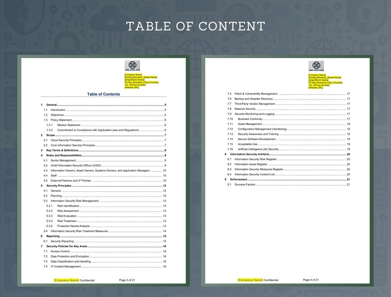 Information Security Policy Template | ISO 27001 and NIST Compliant ...