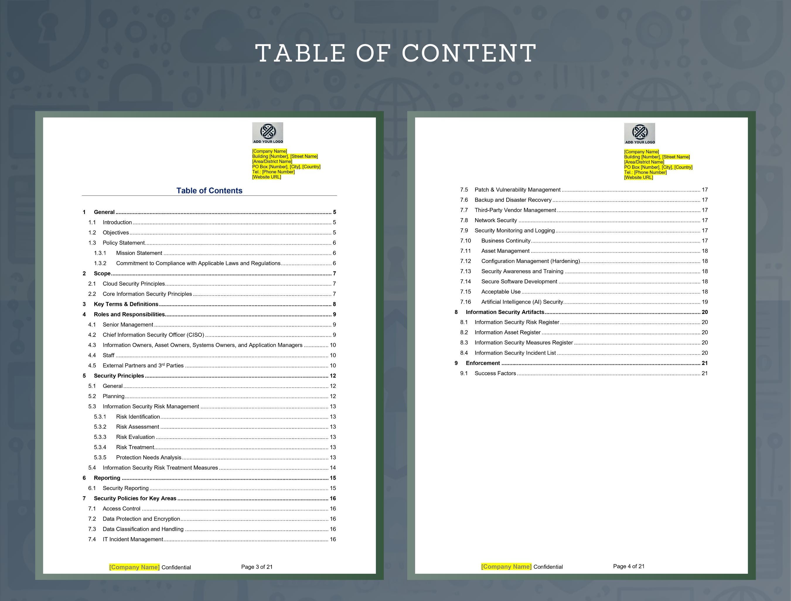 Information Security Policy Template | ISO 27001 and NIST Compliant ...