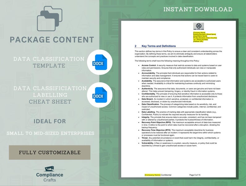 Data Classification Policy Template | ISO 27001 Compliance ...