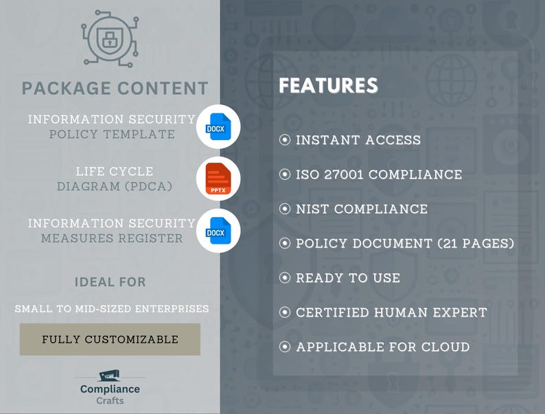 Information Security Policy Template | ISO 27001 and NIST Compliant ...