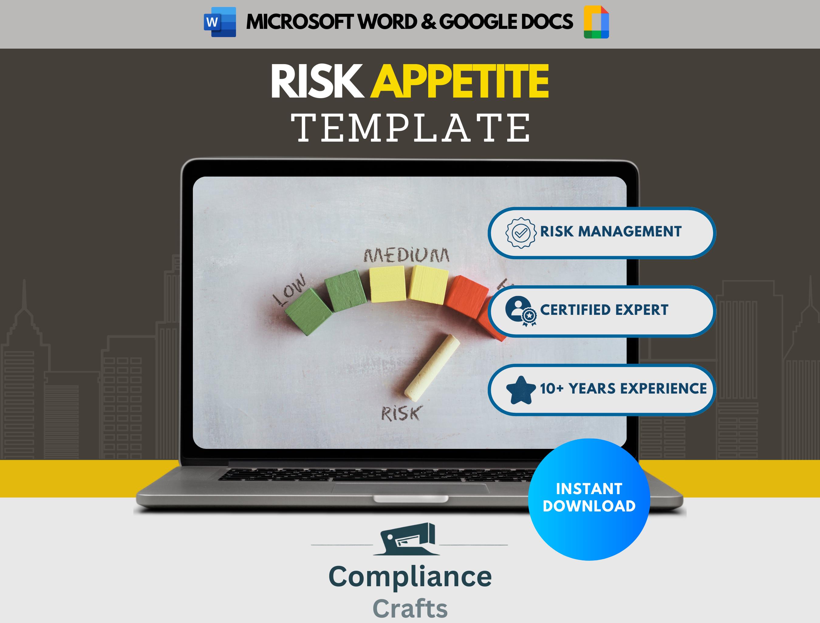 Risk Appetite Framework & Risk Appetits Statement Template | Define ...
