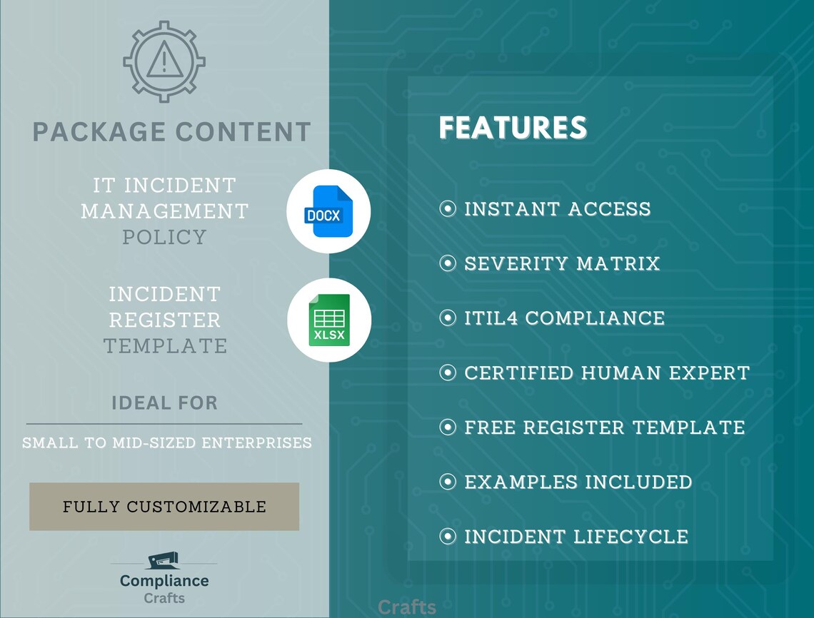 IT Incident Management Policy Template | ITIL 4 Incident Reporting ...