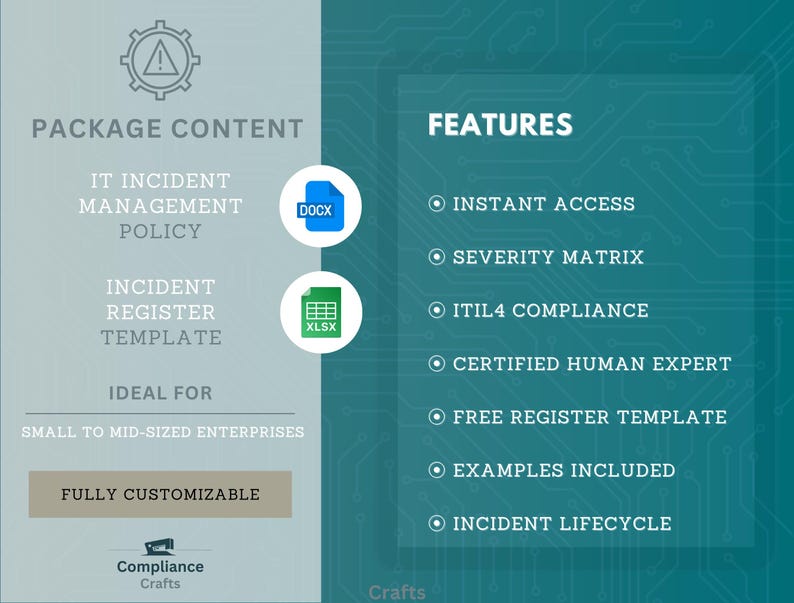 IT Incident Management Policy Template | ITIL 4 Incident Reporting ...