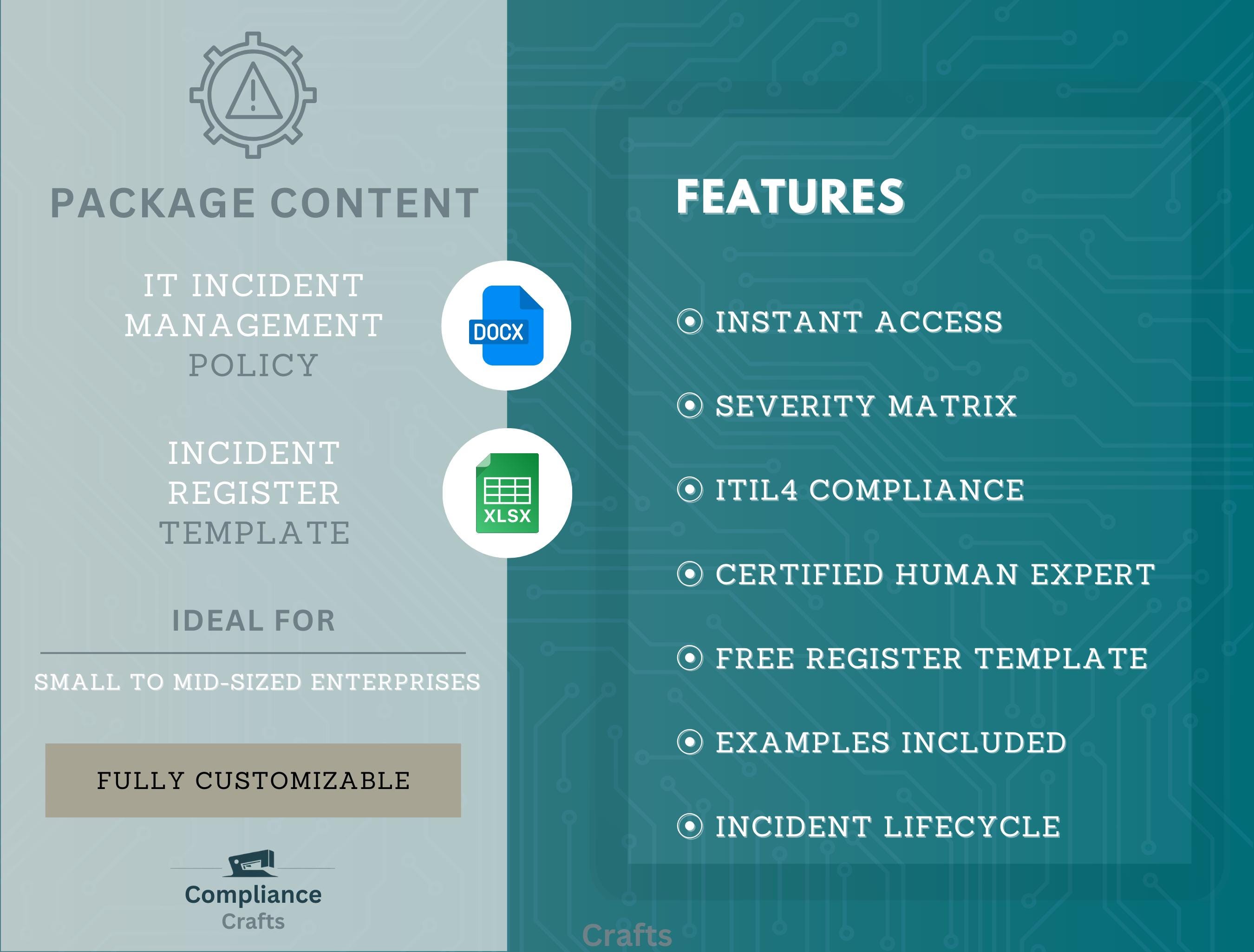 IT Incident Management Policy Template | ITIL 4 Incident Reporting ...