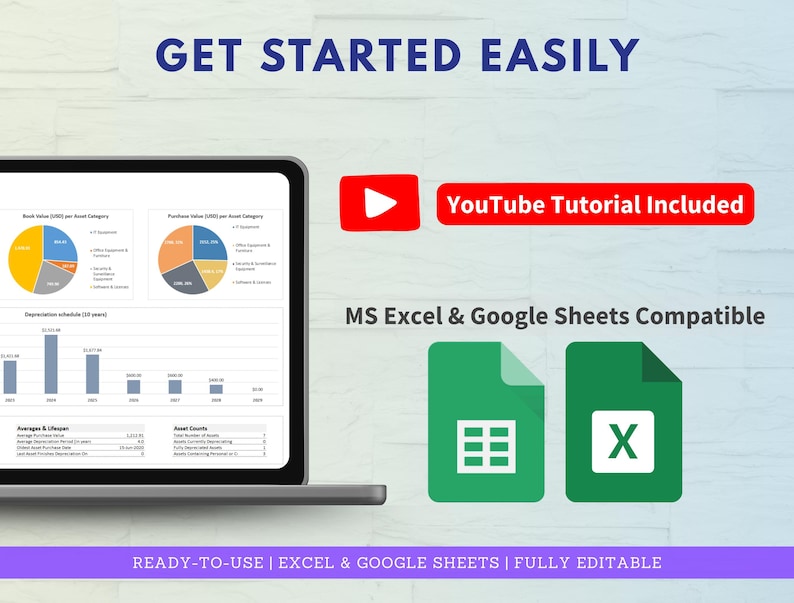 Asset Tracker Template | Asset Inventory Template | Equipment ...