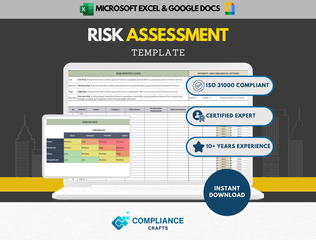 Risk Analysis Template ISO 31000 Compliant Risk Evaluation, Threat ...