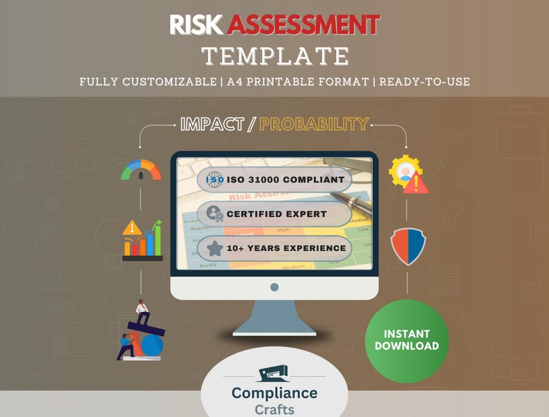 Risk Analysis Template | ISO 31000 Compliant | Risk Evaluation, Threat ...